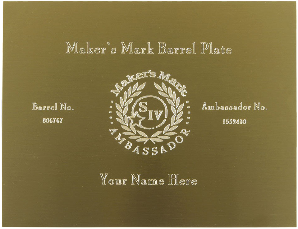 Download Personalized Ambassador Barrel Plate - Circle - Full Size PNG ...