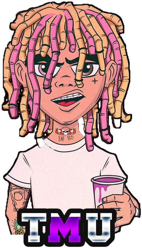 Download Junkies - Lil Pump Hair Drawing - Full Size PNG Image - PNGkit