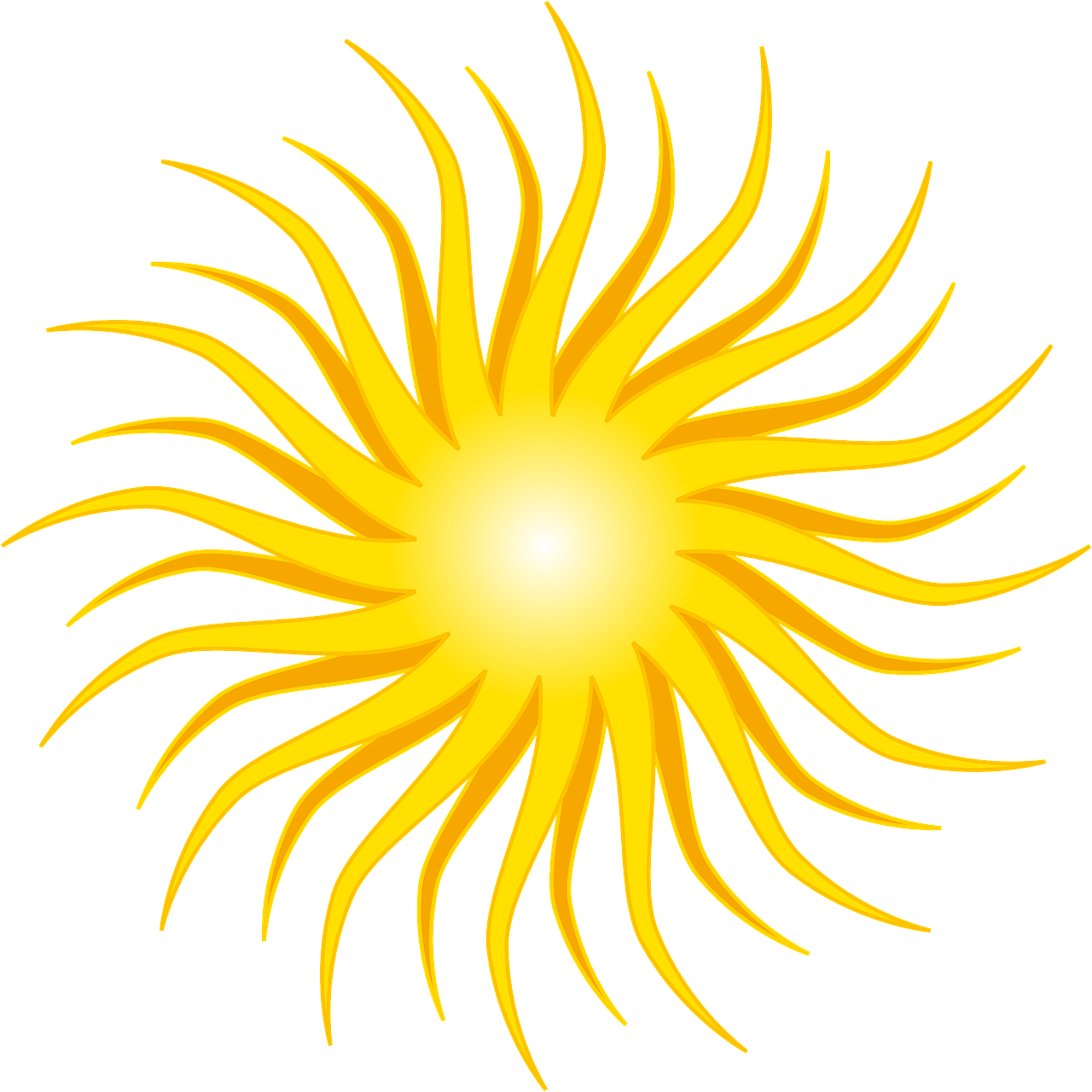 Download Sun Yellow Round Orange Rays Png Image - Rayons De Soleil ...