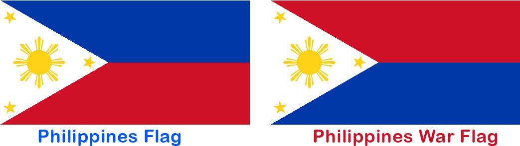 Download Bandera Filipinas Guerra Paz - Philippines Flag Upside Down ...