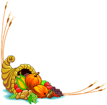 Download Cornucopia, Harvest, Thanksgiving - Thanksgiving Borders Clip ...