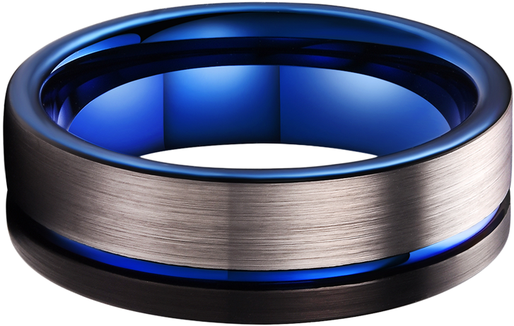 Download King Will Duo™ Black Silver With Thin Blue Line Band - Thin ...