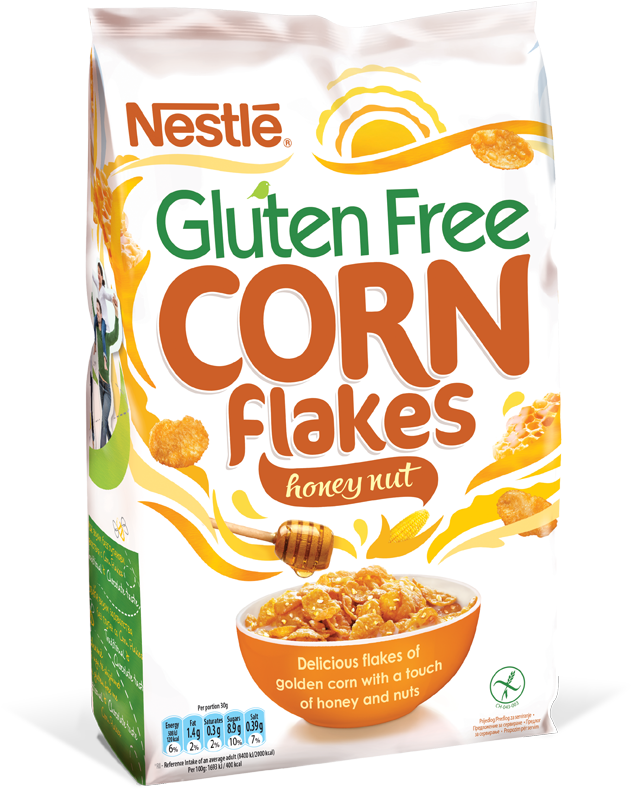 Download Nestle Honey Cornflakes Gluten Free (500gm X7) - Full Size PNG ...