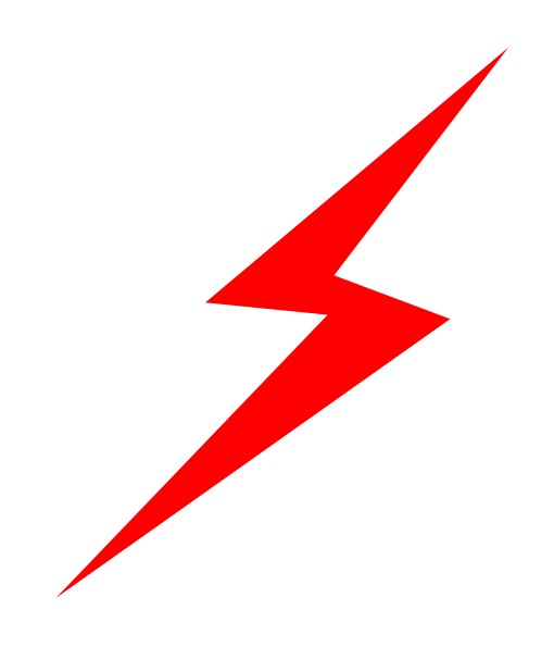 Download Red Lightening Bolt Hi Right - Graphics - Full Size PNG Image ...