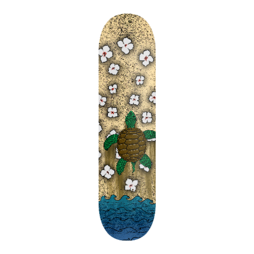 Download Sea Shells The Turtle - Skateboard Deck - Full Size PNG Image ...