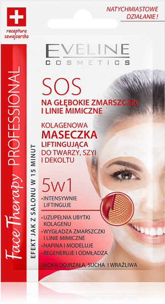 Download Eveline Sos Face Neck Mask For Deep Mimic Wrinkles - Eveline ...