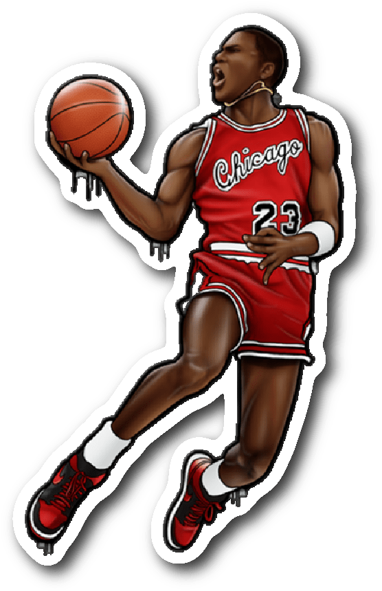 Download Dunk Contest Mj Vinyl Sticker - Dunk Contest Png - Full Size ...