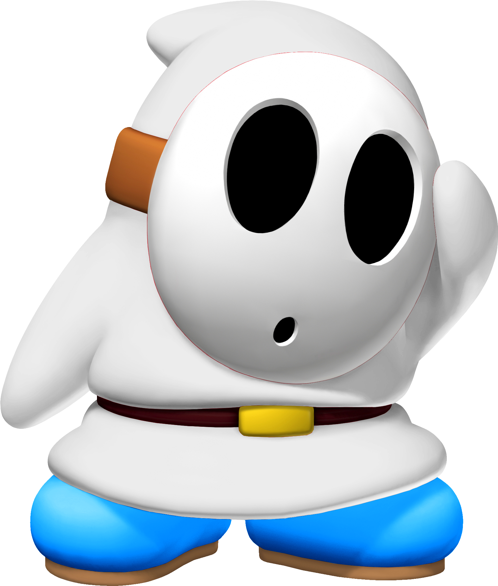 Download Acl Mk8 White Shy Guy - White Shy Guy Mario - Full Size PNG Image - PNGkit