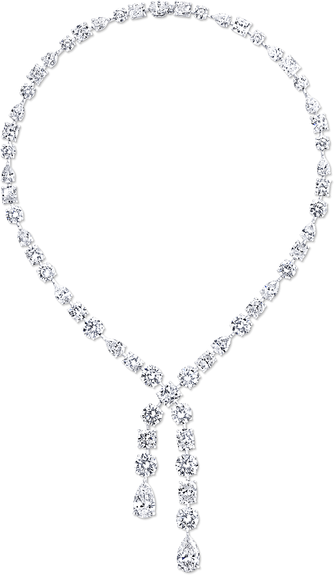 Download A Classic Graff Multi Shape Diamond Cross Over Necklace ...