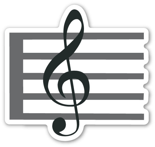 Download Transparent Musical Score Emoji Stickers, Laptop Stickers ...
