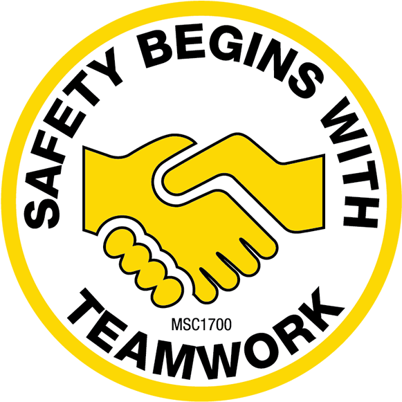 Download Transparent Safety Begins With Teamwork Hard Hat Emblem - Team ...