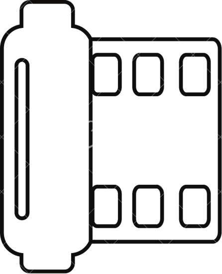 Download Film Roll Line Art - Roll Film - Full Size PNG Image - PNGkit