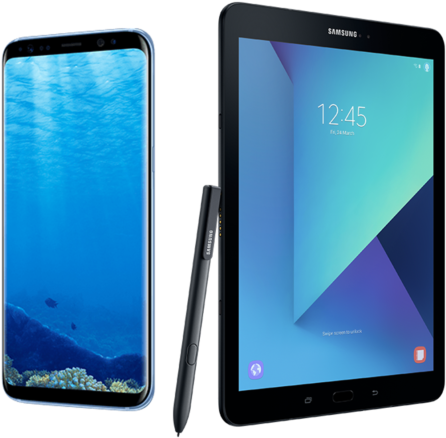 Download Samsung Galaxy S8 Plus, 64gb - Coral Blue - Full Size PNG ...