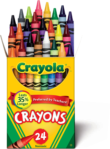 Download Lasts 35% Longer - Crayola Crayons- 24 Pack - Full Size PNG ...