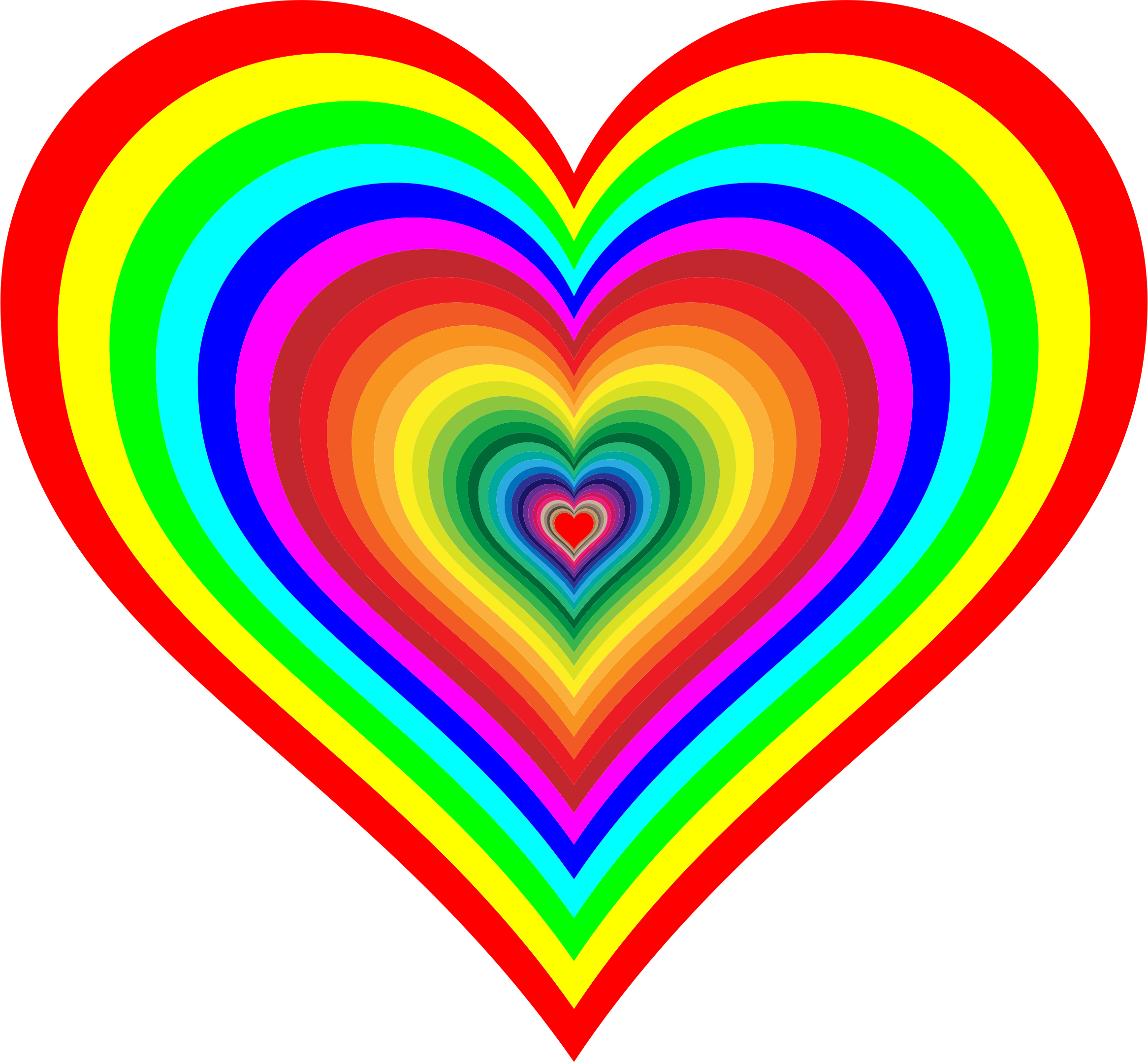 Download Big Image - Rainbow Heart - Full Size PNG Image - PNGkit