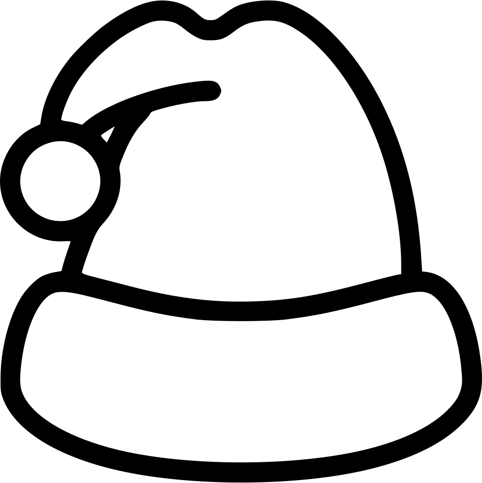 Download Santa Hat - - Santa Cap Outline Png - Full Size PNG Image - PNGkit