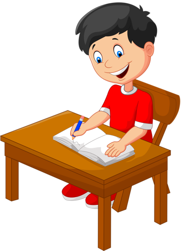 Download 157 Clip Art, School - Boy Writing Cartoon - Full Size PNG ...