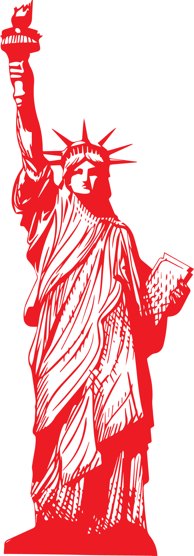 Download Statue Of Liberty Clipart Png - Statue Of Liberty Clip Art Red ...