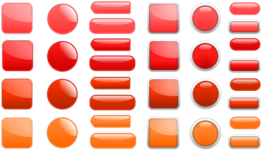 Download Transparent Button Icon Oblong Square Round Red Orange ...