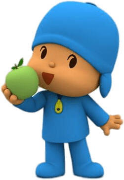 Download Pocoyo Eating An Apple Png - Pocoyo Eating - Full Size PNG ...