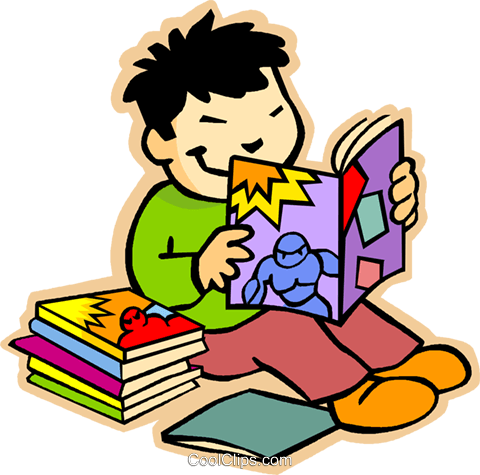 Download Boy Reading Comic Books Royalty Free Vector Clip Art - 3rd ...
