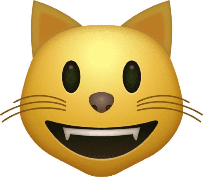 Download Free Png Smiling Cat Emoji Png Apple Hd High Resolution - Cat ...