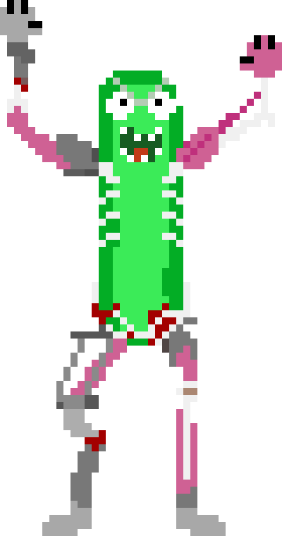 Download Pickle Rick - Pickle Rick Pixel Art Png - Full Size PNG Image ...