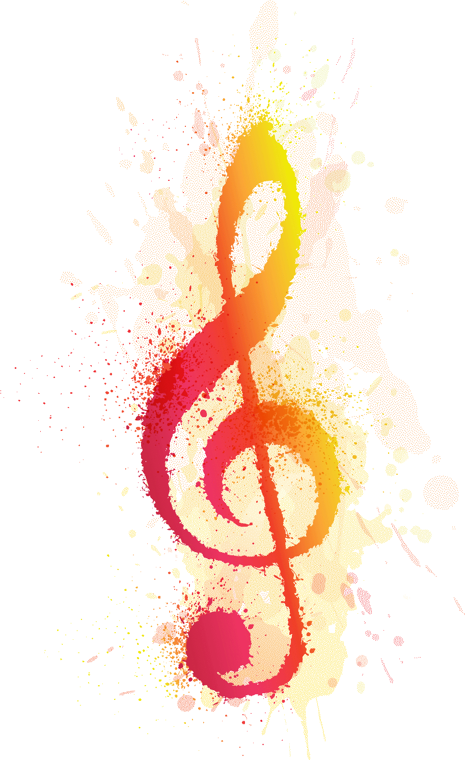 Download Golden Key - Orange Treble Clef - Full Size PNG Image - PNGkit