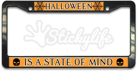 Download Halloween State Of Mind License Plate Frame - Vehicle ...