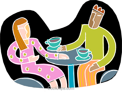Download Conversation Over Coffee Royalty Free Vector Clip Art - Full ...