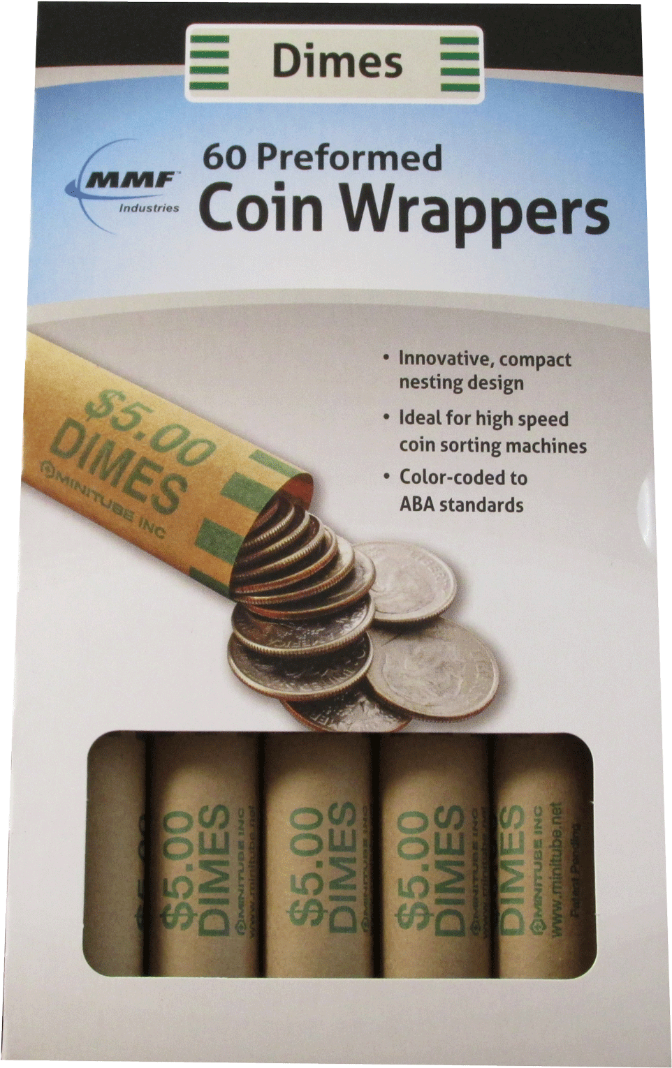 Download Mmf Nested Preformed Coin Wrappers 60 Pkg Dime 216063 - Full ...