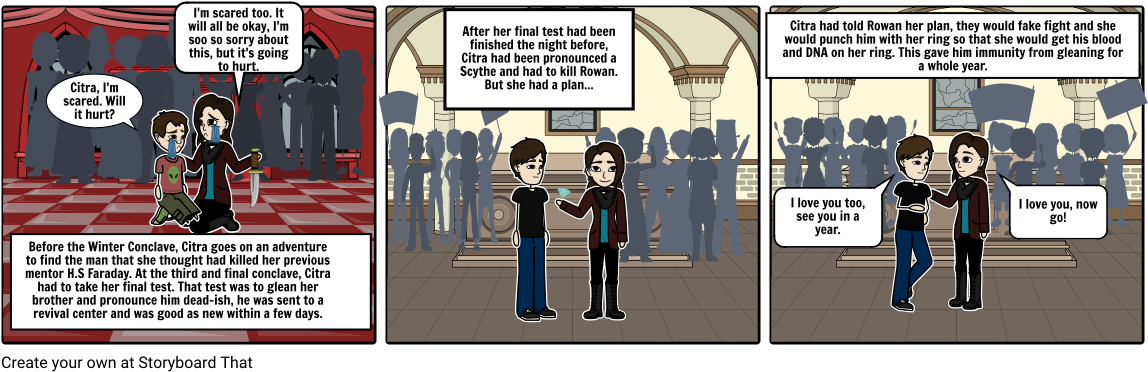 Download Scythe Cartoon - Scythe Rowan And Citra - Full Size PNG Image ...