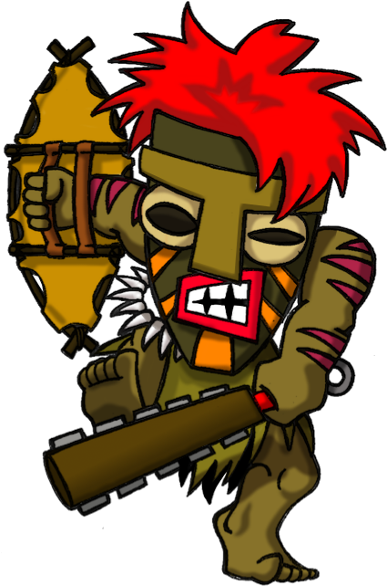 Download Tiki Warrior By Jonliland On Deviantart - Tiki Warrior Cartoon ...