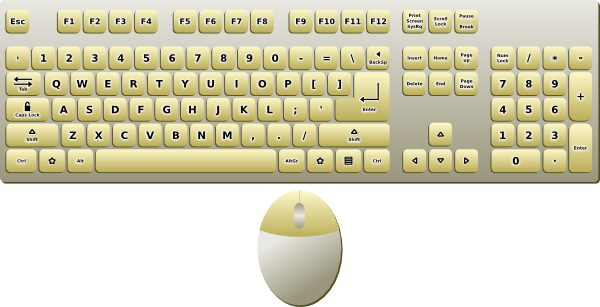 Download Keyboard And Mouse Clipart - Keyboard Top Down View - Full ...