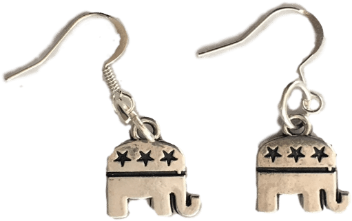 Download Gop Elephant Earrings - Earrings - Full Size PNG Image - PNGkit