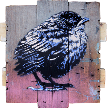 Download Sparrow Chick Bird Stencil Art Reclaimed Wood Pipsqueak - Art ...