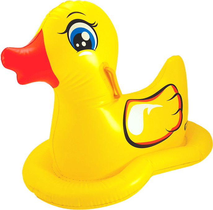 Download Transparent Wham-o Ducky Ride-on Inflatable Yellow Duck Shaped ...