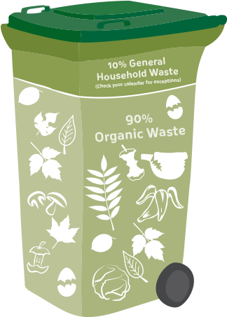 Download Green-topped Bin - Food Waste Sign - Full Size PNG Image - PNGkit
