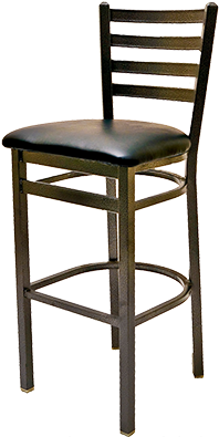 Download Oak Street Metal Frame Bar Stool Ladder Back With Silvervein ...