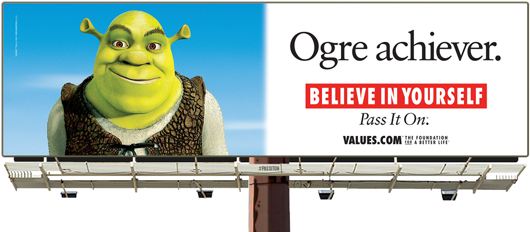 Download See The Believe In Yourself Shrek Billboard And Pass - Value ...