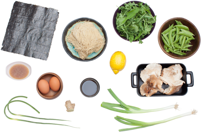 Download Spring Vegetable Ramen With Garlic Scapes, Shiitake - Egg Top ...