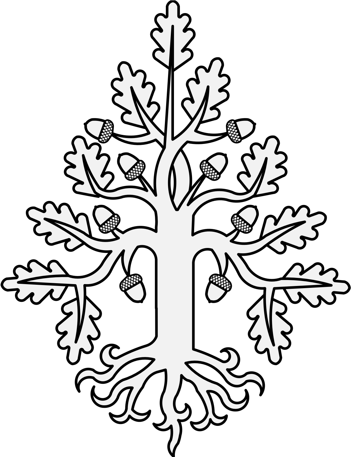 Download Details, Png - Oak Tree Heraldry - Full Size PNG Image - PNGkit