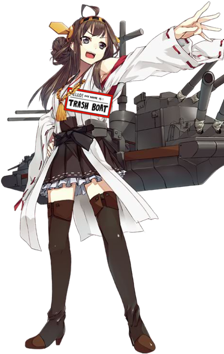 Download Trash Boat Japanese Battleship Kongō Anime - Kantai Collection ...