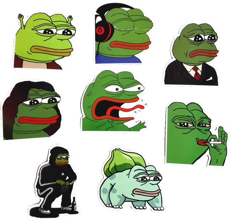 Download Pepe Meme Sticker Collection *free Shipping* - Angry Pepe ...