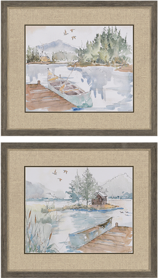 Download Lake House Pk/2 - Great Big Canvas 'lakehouse Ii On White ...