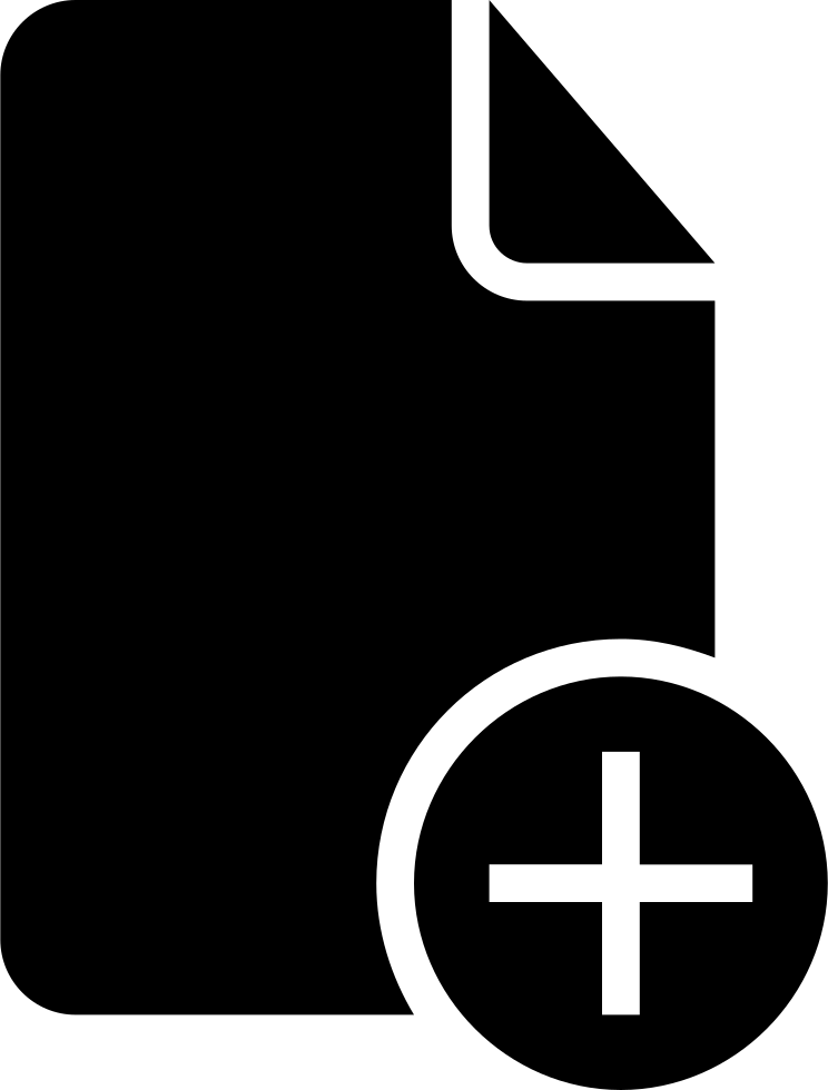 Download Document Add Black Interface Symbol With Plus Sign - Agregar ...