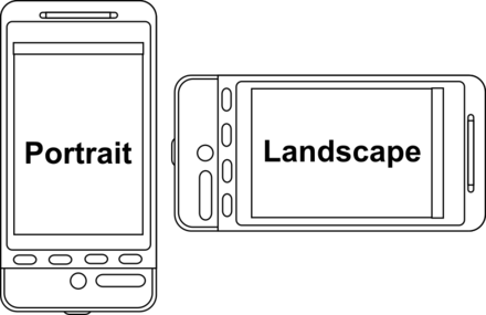 Download A Smartphone Positioned Upright And Horizontally (landscape ...