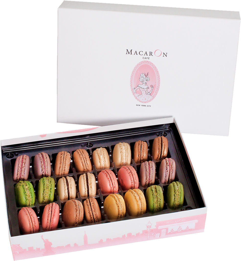 Download Large Luxury Gift Box 24 Macarons - Macaron Box Png - Full ...