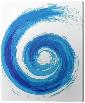 Download Vector-abstract Wavy Water Illustration Canvas Print - Water ...