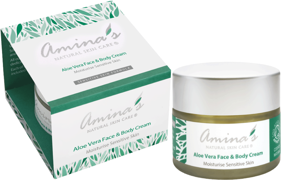Download Aloe Vera Face & Body Cream - Amina Skin Care - Full Size PNG ...